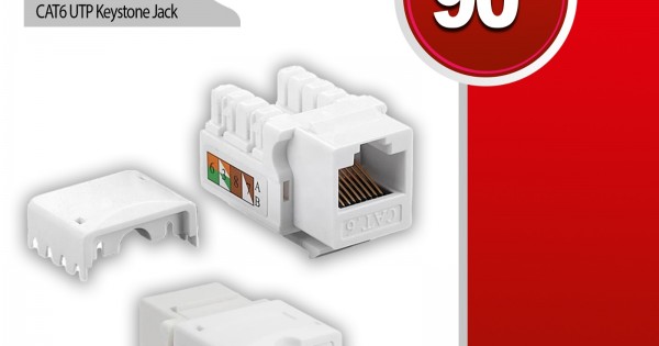 Q-Port Q-J90K CAT6 UTP 90 Derece Keystone Jack
